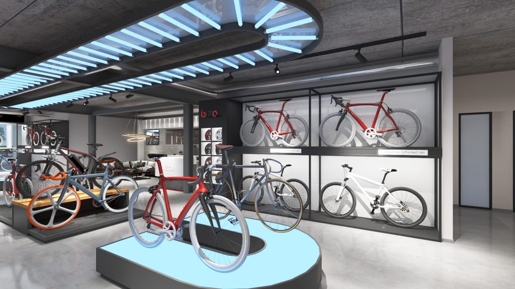 Bizobike Bike Store Design - Arcular Design Studio