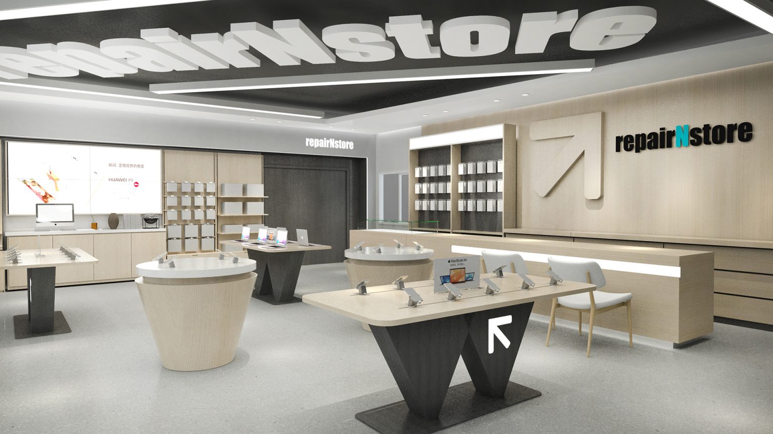 repaire N kedai Reka Bentuk Kedai Aksesori Telefon - Arcular Design Studio